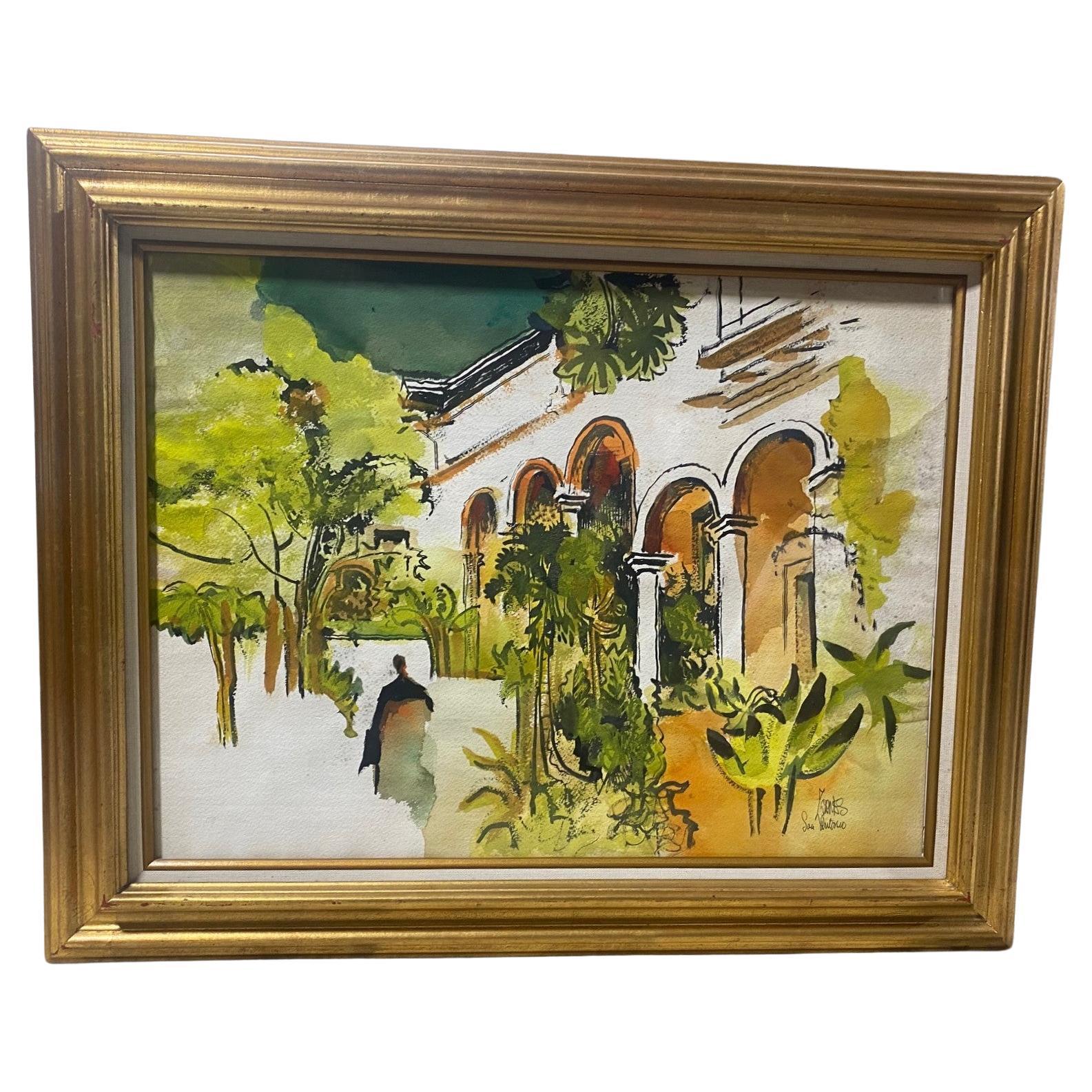 Milford Zornes Signed Original California Artist Midcentury Watercolor ...
