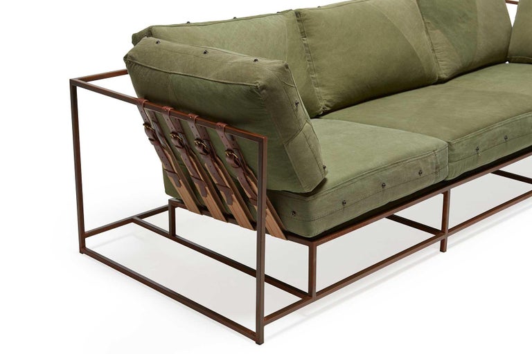 Military Canvas and Antique Copper Sofa For Sale at 1stDibs | sofa ...