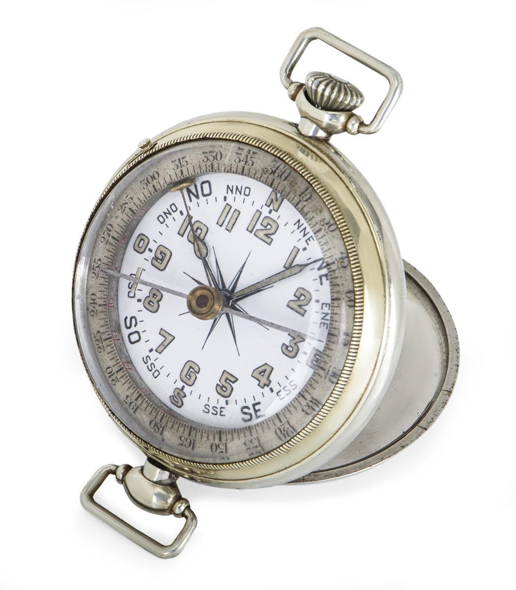Military Nickel Compass Wristwatch at 1stDibs | 545 military time, 545 ...