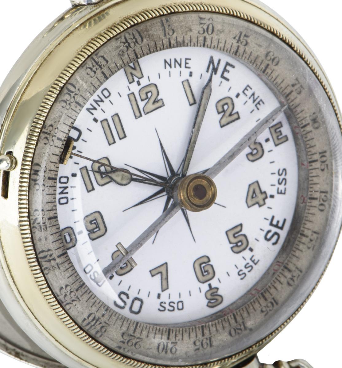 Military Nickel Compass Wristwatch at 1stDibs | 545 military time, 545 ...