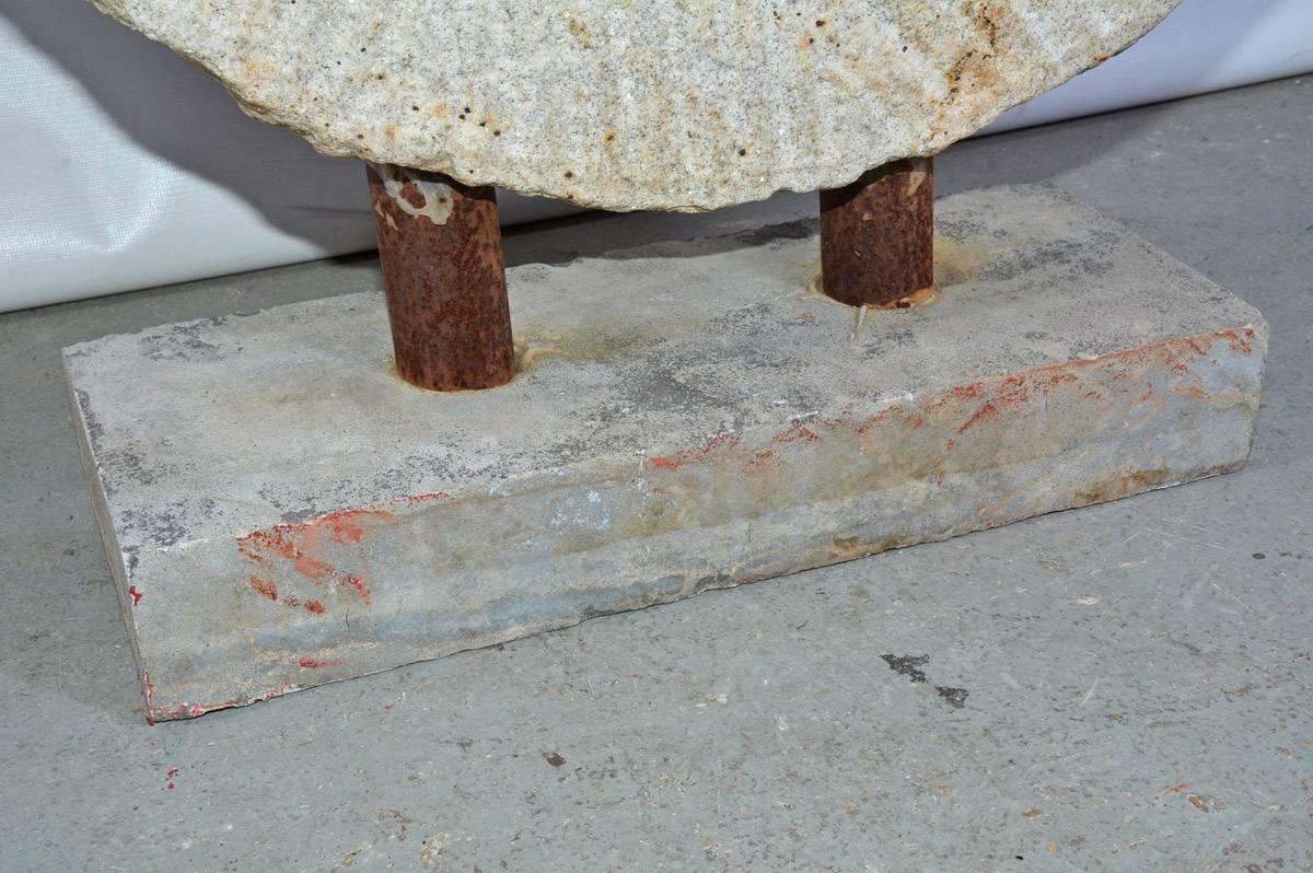 Mill Stone Mounted Sculpture at 1stDibs | ancient millstone