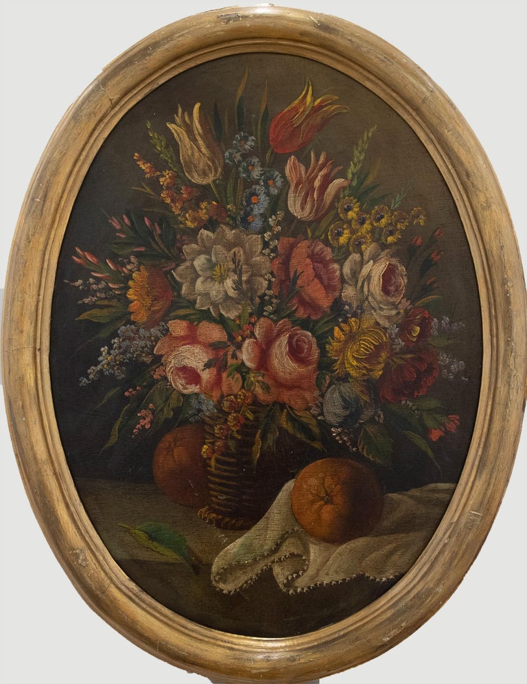 Millent - Millent - Early 20th Century Oil, Floral Cacophony For Sale ...