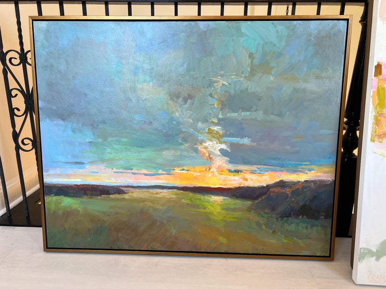 Millie Gosch - Day is Done by Millie Gosch Square Impressionist Framed ...