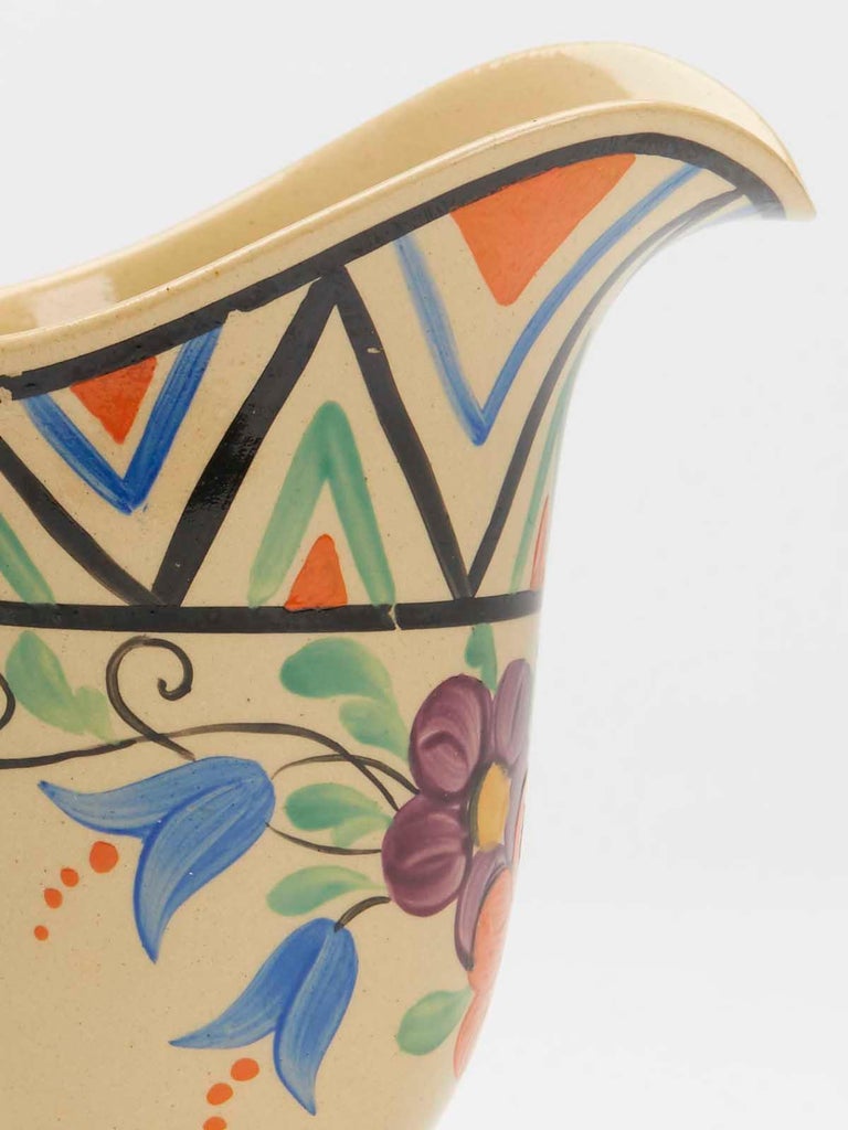 Millie Taplin Art Deco Wedgwood Floral Painted Cream Jug For Sale at ...
