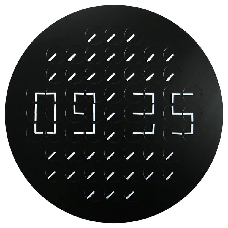 Million Times 61'c' Black Round Wall Clock Wall Sculpture by Humans ...