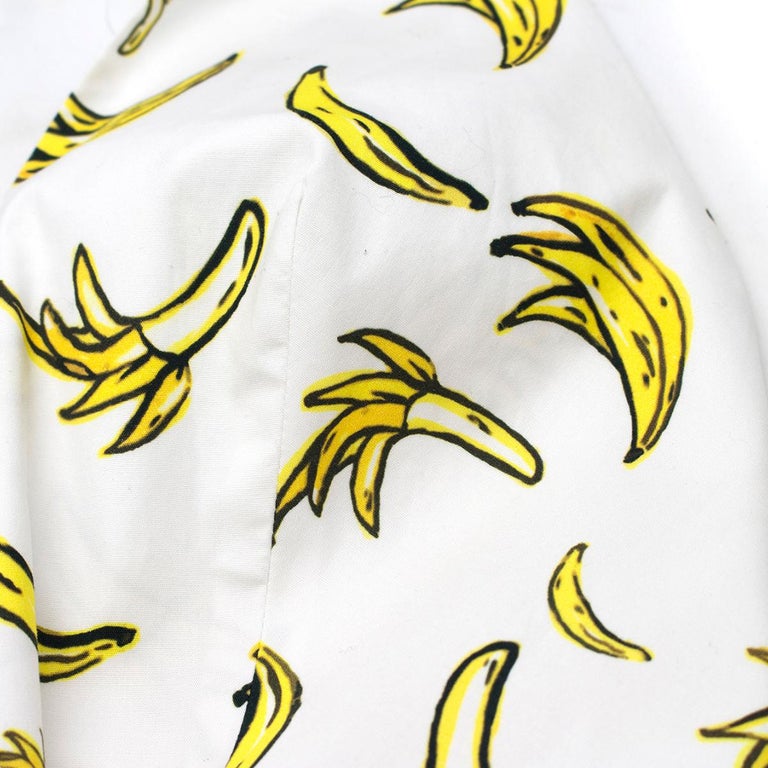 Milly Banana-print hatlerneck poplin maxi dress US 4 For Sale at 1stDibs Milly Banana-print hatlerneck poplin maxi dress US 4 For Sale at 1stDibs