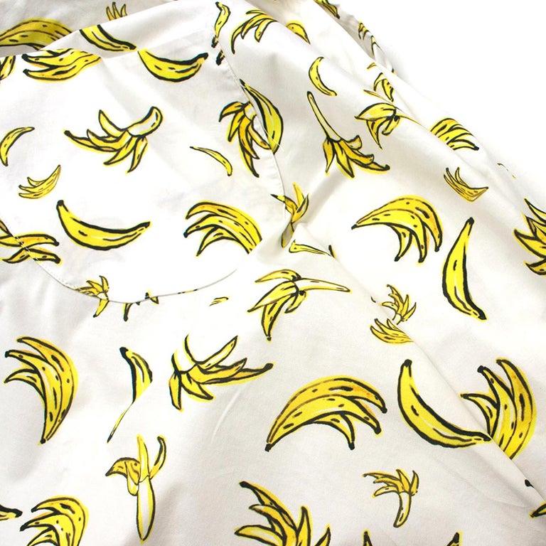 Milly Banana-print hatlerneck poplin maxi dress US 4 For Sale at 1stDibs Milly Banana-print hatlerneck poplin maxi dress US 4 For Sale at 1stDibs