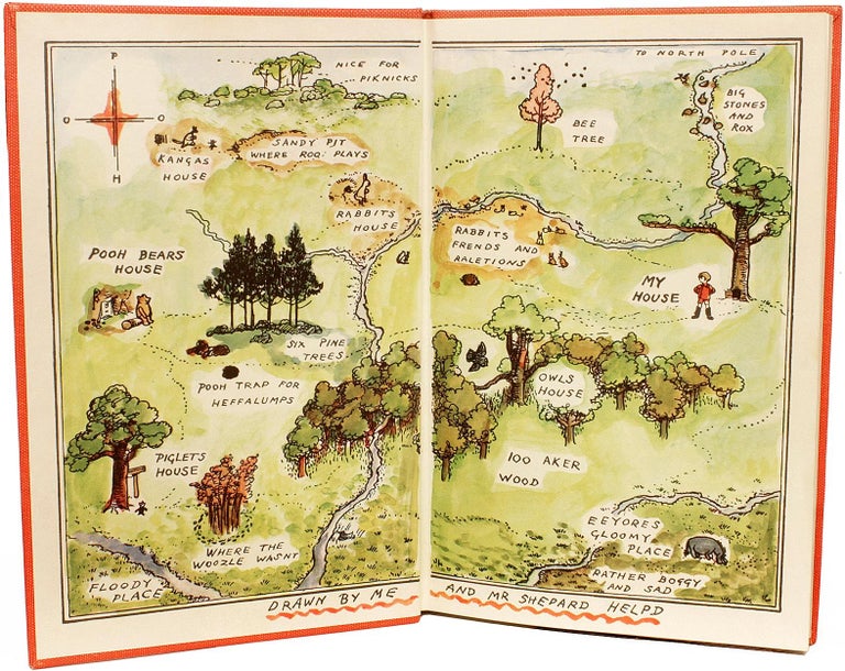 MILNE, House At Pooh Corner, 1ST COLOR ED INSCRIBED BY CHRISTOPHER ...
