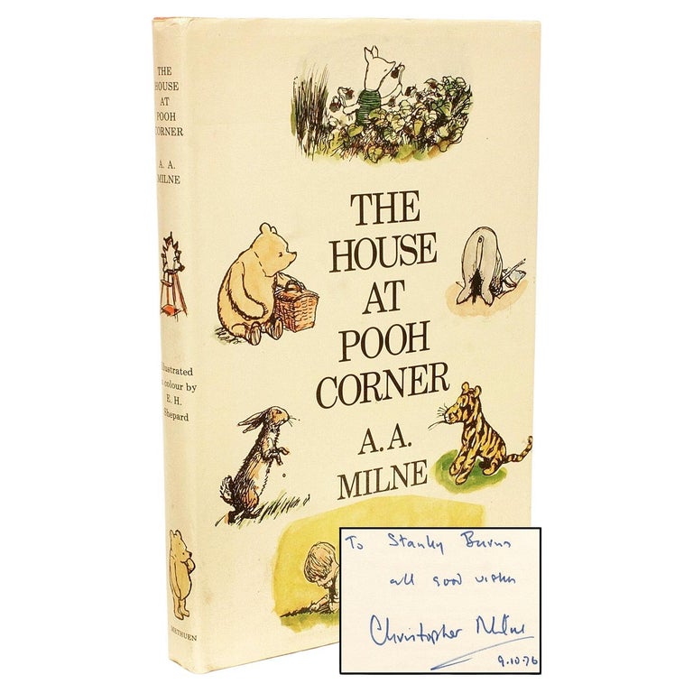 MILNE, House At Pooh Corner, 1ST COLOR ED INSCRIBED BY CHRISTOPHER ...