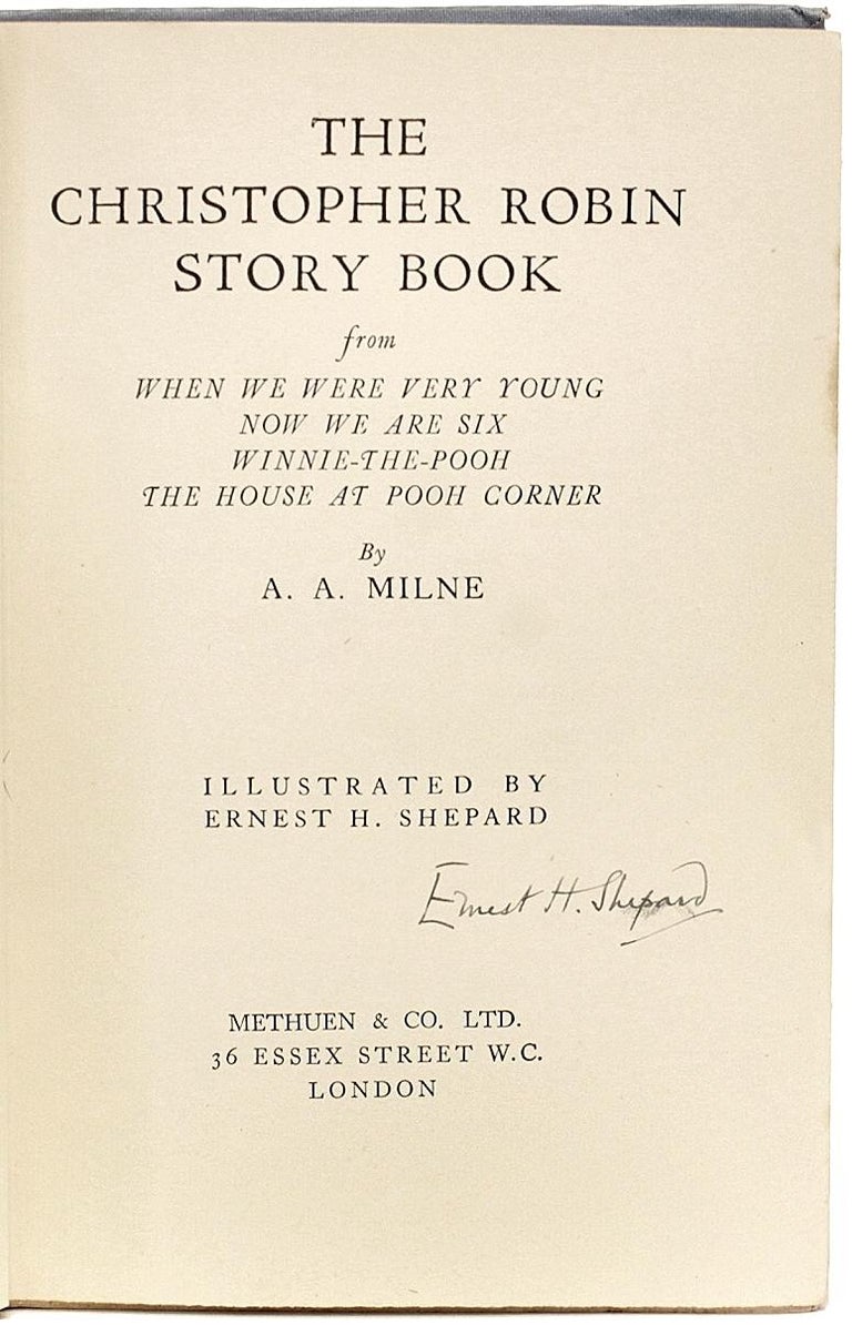 Milne, The Christopher Robin Story Book First Edition Signed by Ernest ...