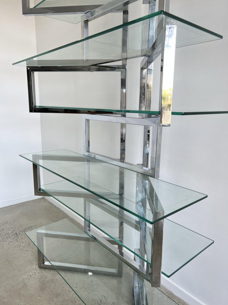Milo Baghman Butterfly Etagère Bookcase at 1stDibs