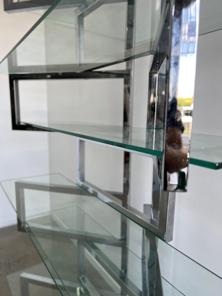 Milo Baghman Butterfly Etagère Bookcase at 1stDibs