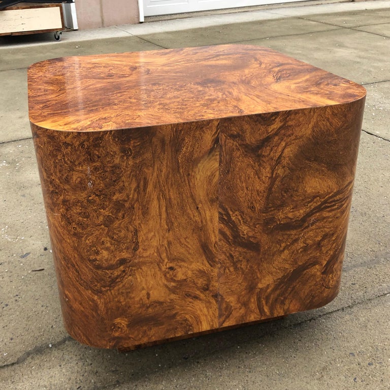 Milo Baughman Burl Wood End Table Or Coffee Table At 1stdibs