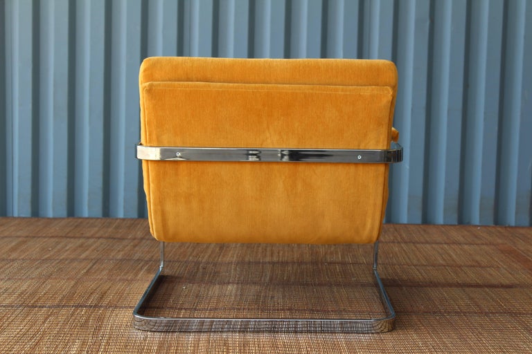 Milo Baughman Chrome Lounge Chair at 1stDibs