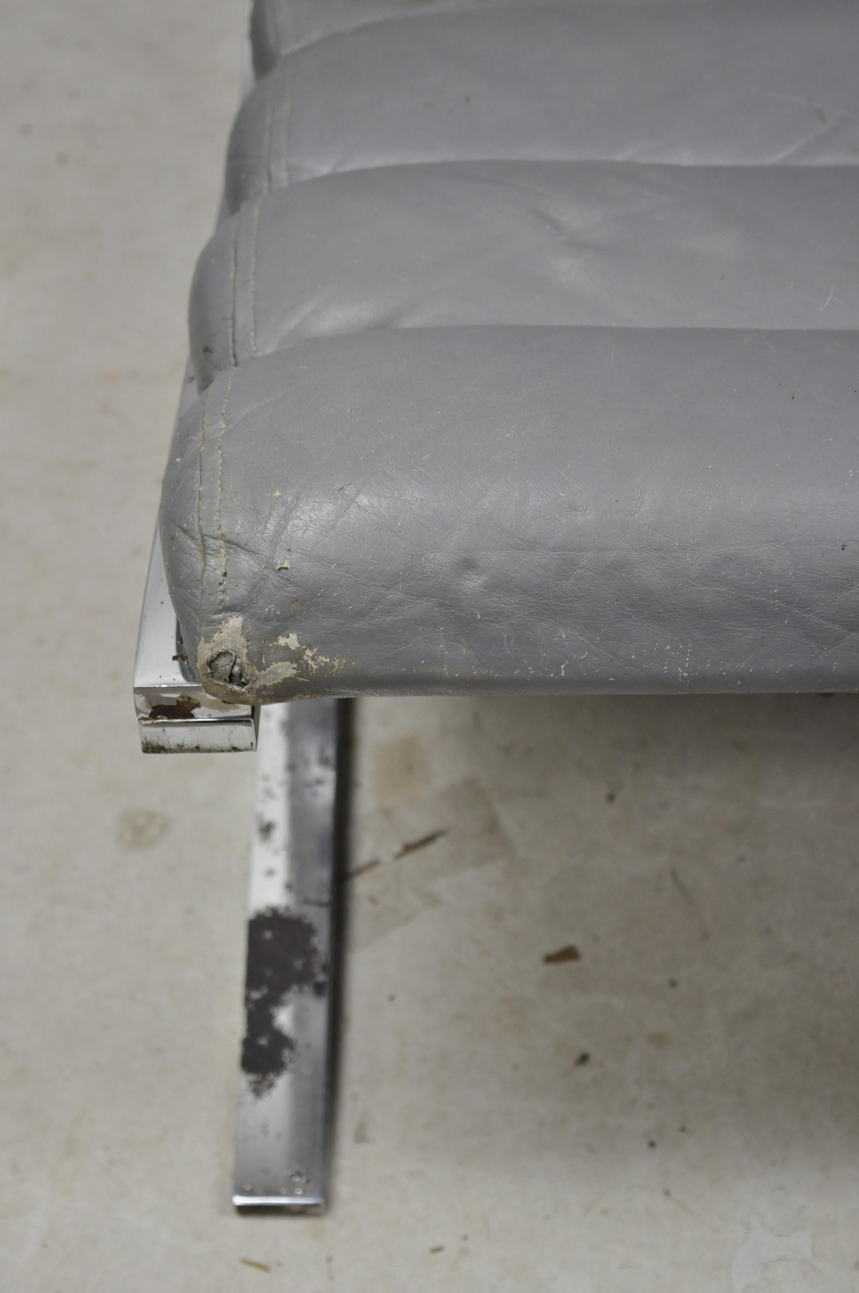 George Mulhauser Design Institute America DIA Chrome Leather Lounge ...