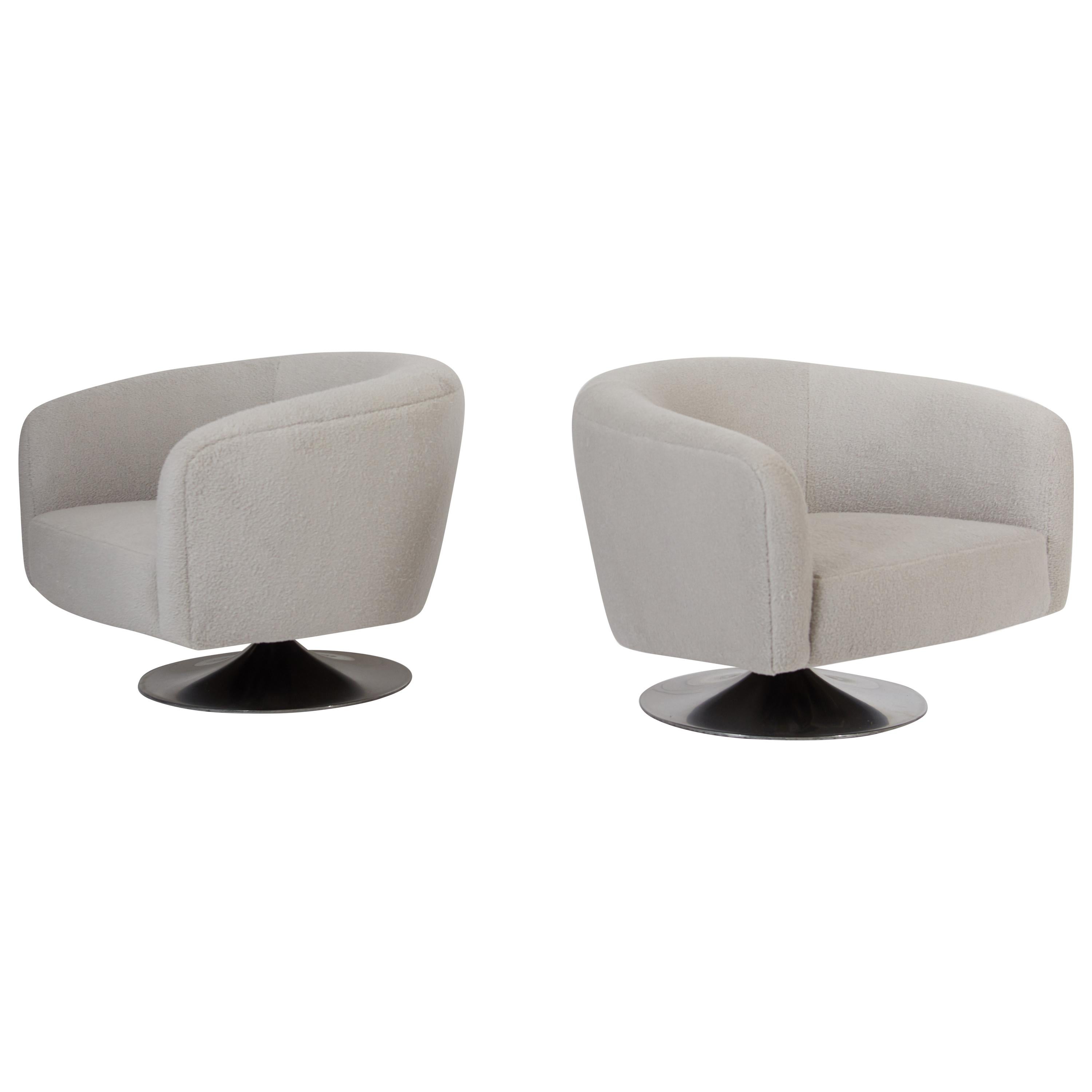 Milo Baughman Disc Base Swivel Chairs at 1stDibs | bases for swivel chairs