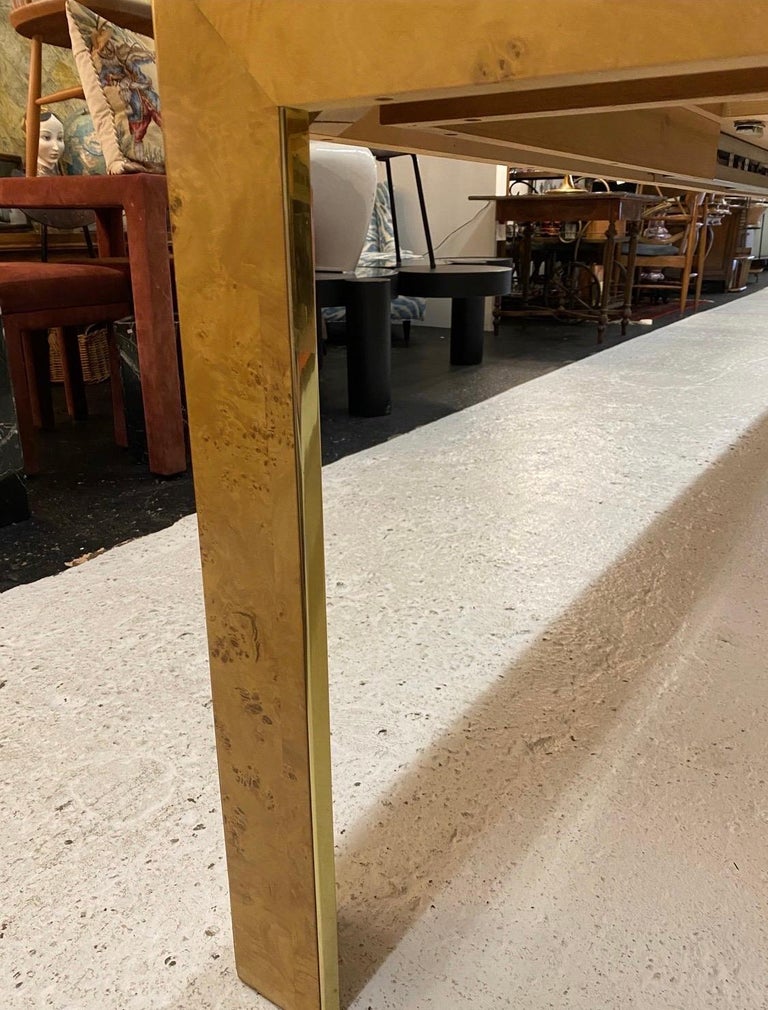 Expandable Burl Wood and Glass Burled Dining Table, circa 1977 For Sale ...