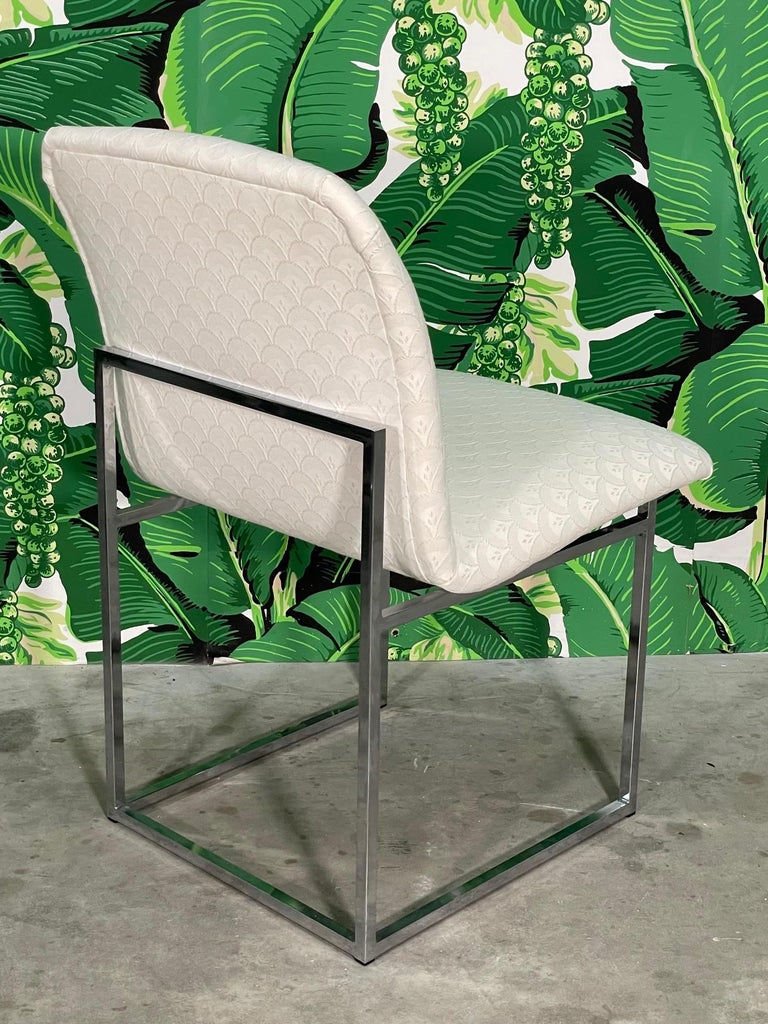 DIA Thin Frame Chrome Dining Chairs, Set of 6 For Sale at 1stDibs