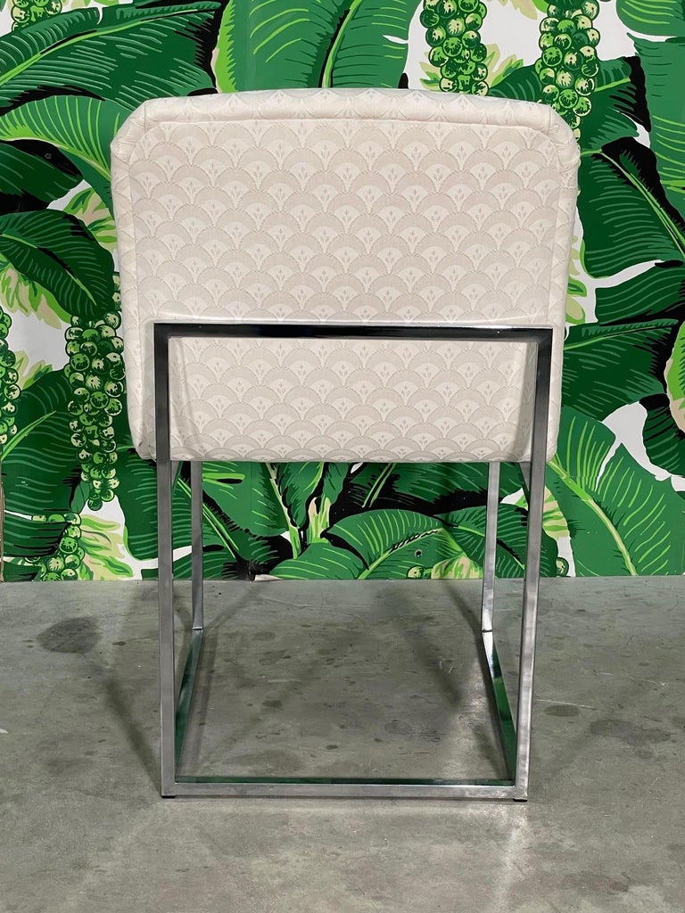 DIA Thin Frame Chrome Dining Chairs, Set of 6 For Sale at 1stDibs