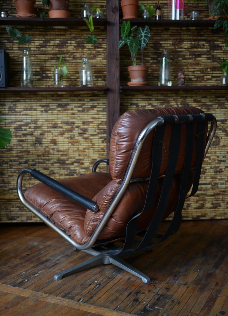 Directional Furniture Lounge Chair and Ottoman 1970s 'Signed' at 1stDibs