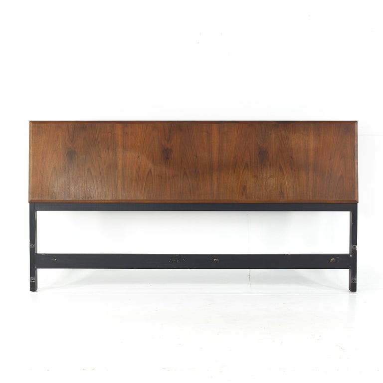 Milo Baughman for Directional Mid Century Walnut King Headboard For ...