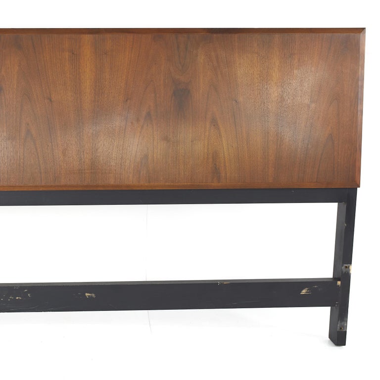 Milo Baughman for Directional Mid Century Walnut King Headboard For ...