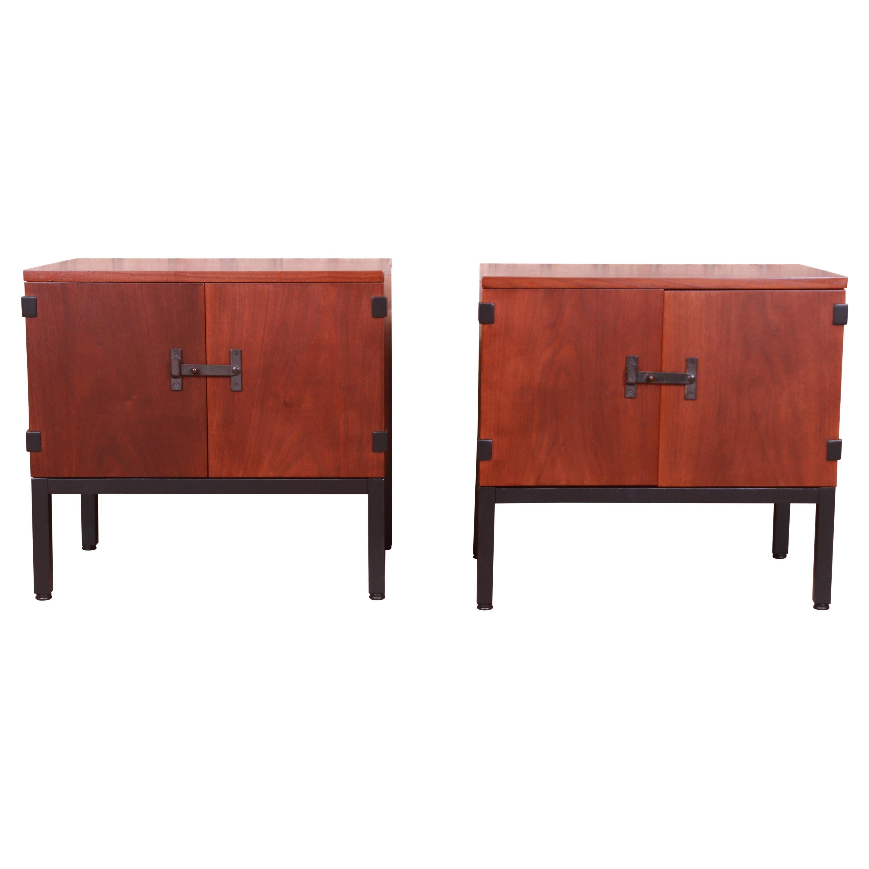 George Nelson for Herman Miller Walnut Nightstands, Newly Refinished at ...