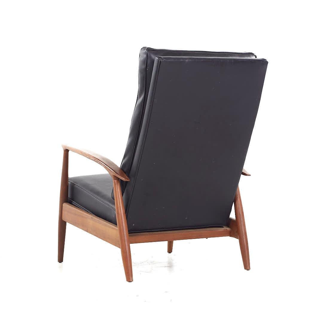 Milo Baughman for James Inc Mid Century Walnut Recliner Lounge Chair ...