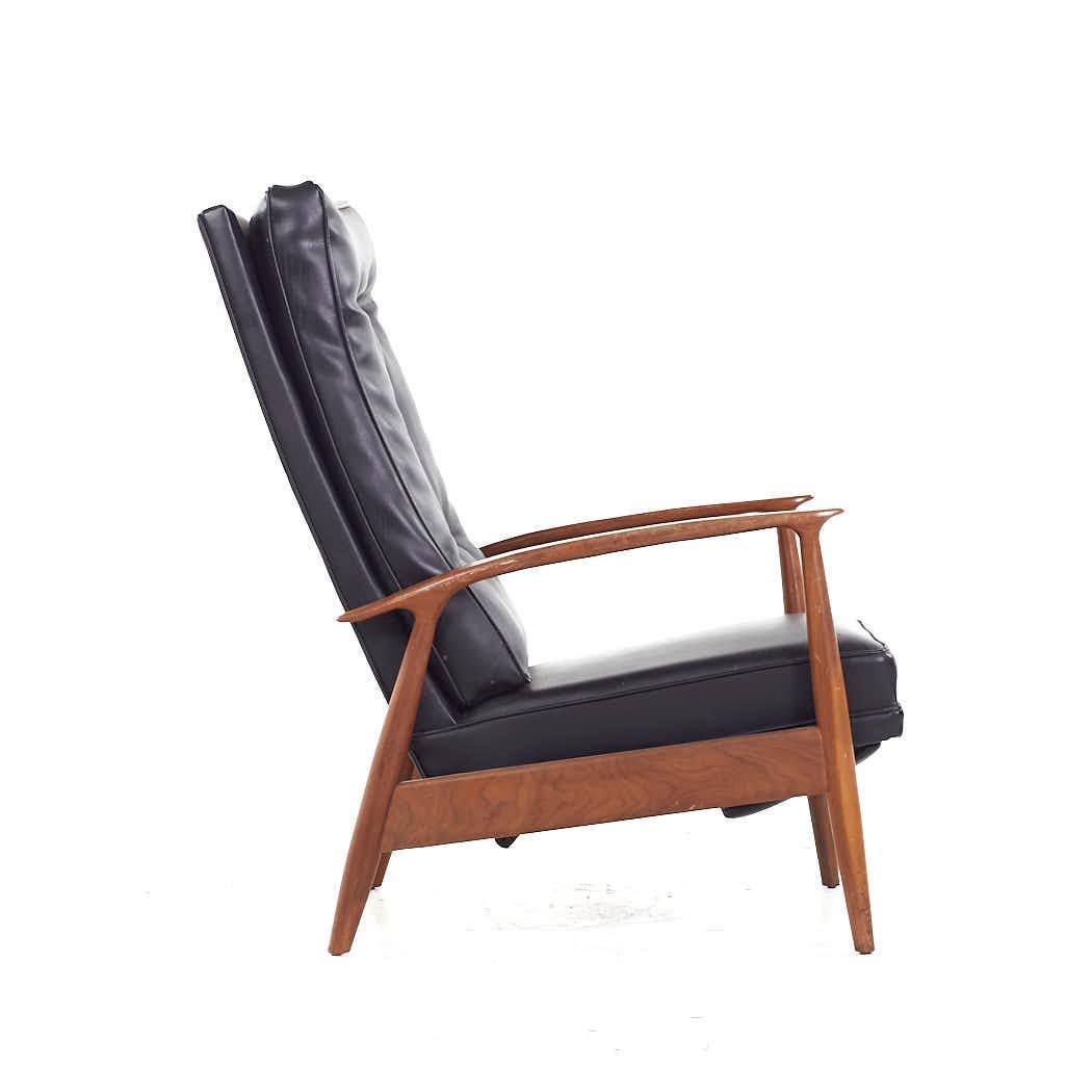 Milo Baughman for James Inc Mid Century Walnut Recliner Lounge Chair ...