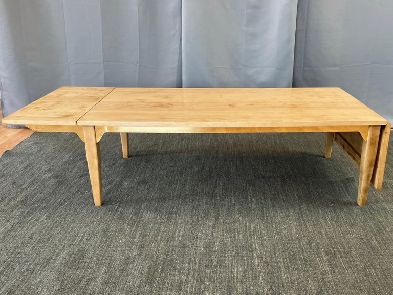 Milo Baughman for Murray Birch and Brass Drop-Leaf Coffee Table, 1953 ...