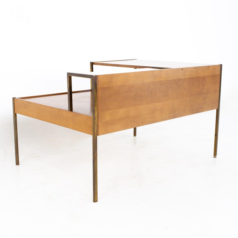 Milo Baughman for Murray Furniture Mid Century 2 Tier Corner Side Table ...