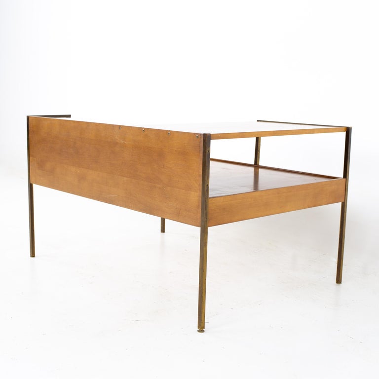 Milo Baughman for Murray Furniture Mid Century 2 Tier Corner Side Table ...