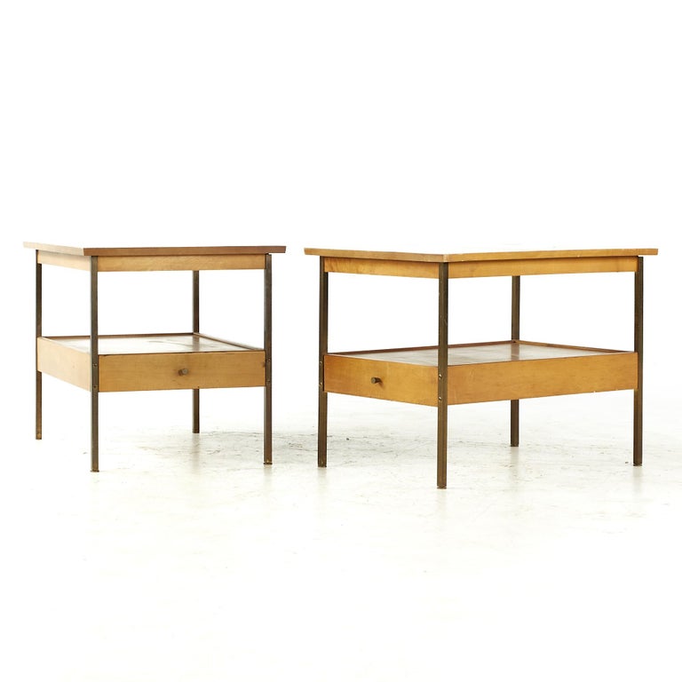 Milo Baughman for Murray Midcentury Side End Tables, Pair For Sale at ...