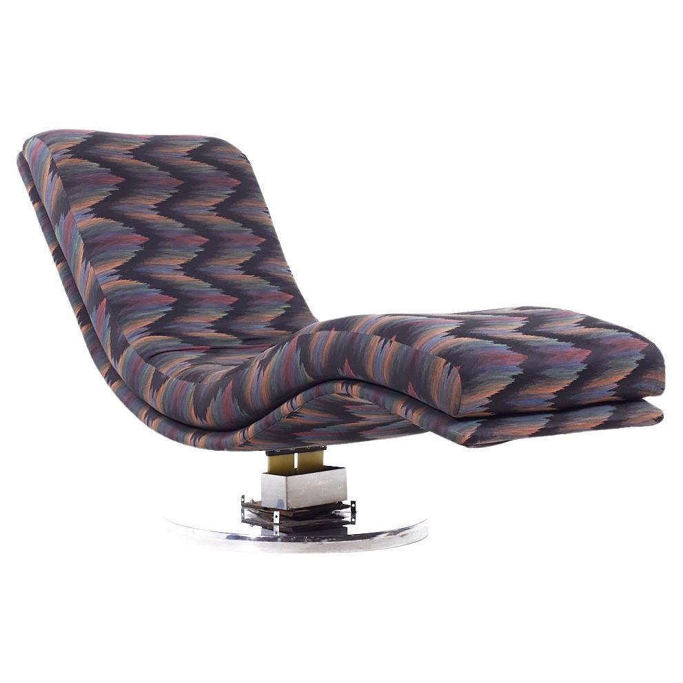 Milo Baughman Chrome Chaise Longue at 1stDibs