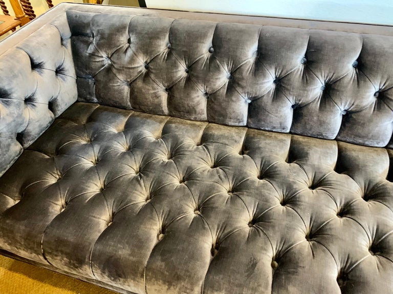 Milo Baughman Mid-Century Modern Chesterfield Tufted Sofa at 1stDibs