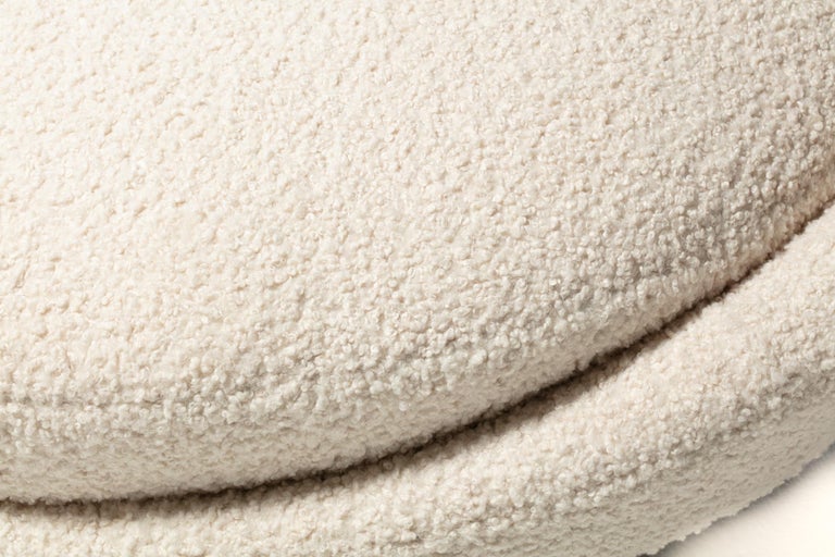 Milo Baughman Style Monumental Satellite Chair in Soft Ivory White ...