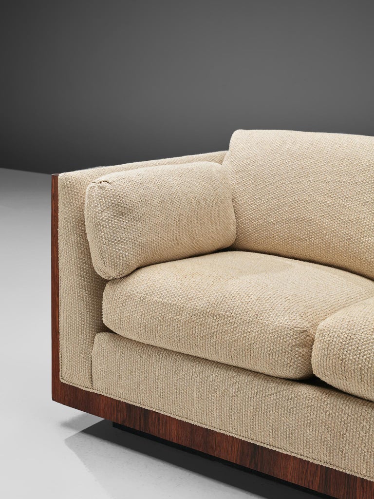 Milo Baughman Rosewood Basket Sofa, 1965 at 1stDibs