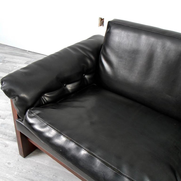 Milo Baughman Rosewood and Naugahyde Case Sofa for Thayer Coggin at ...