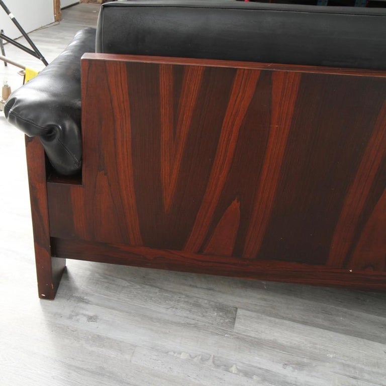 Milo Baughman Rosewood and Naugahyde Case Sofa for Thayer Coggin at ...