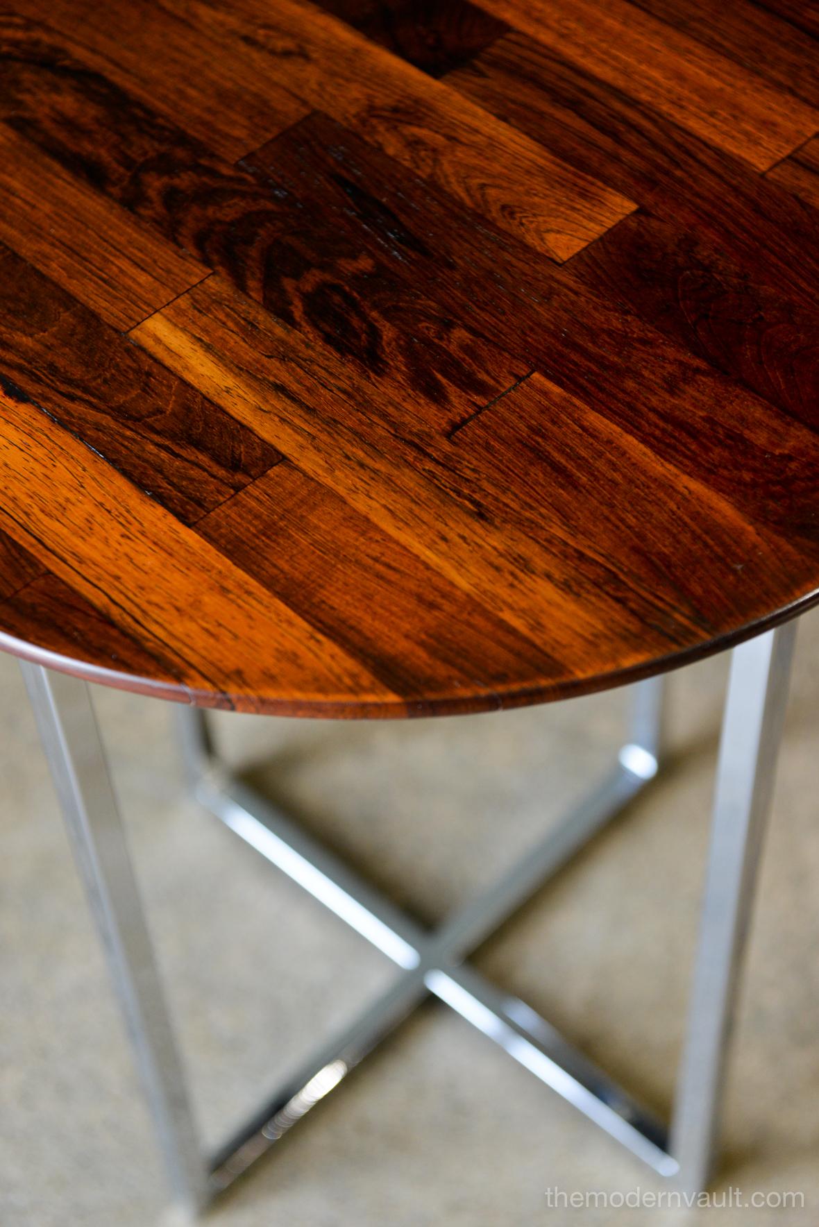 Milo Baughman Rosewood Parquet Side Table, circa 1970 at 1stDibs