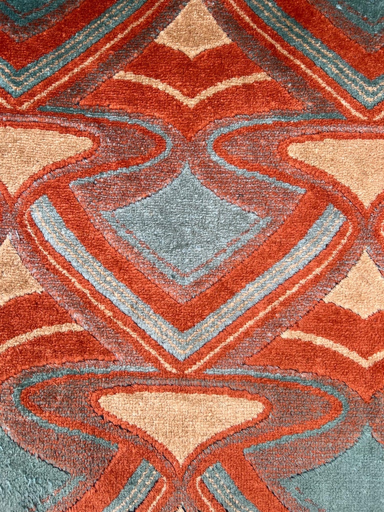 Milo Baughman Sectional Sofa with Jack Lenor Larsen Style Upholstery ...