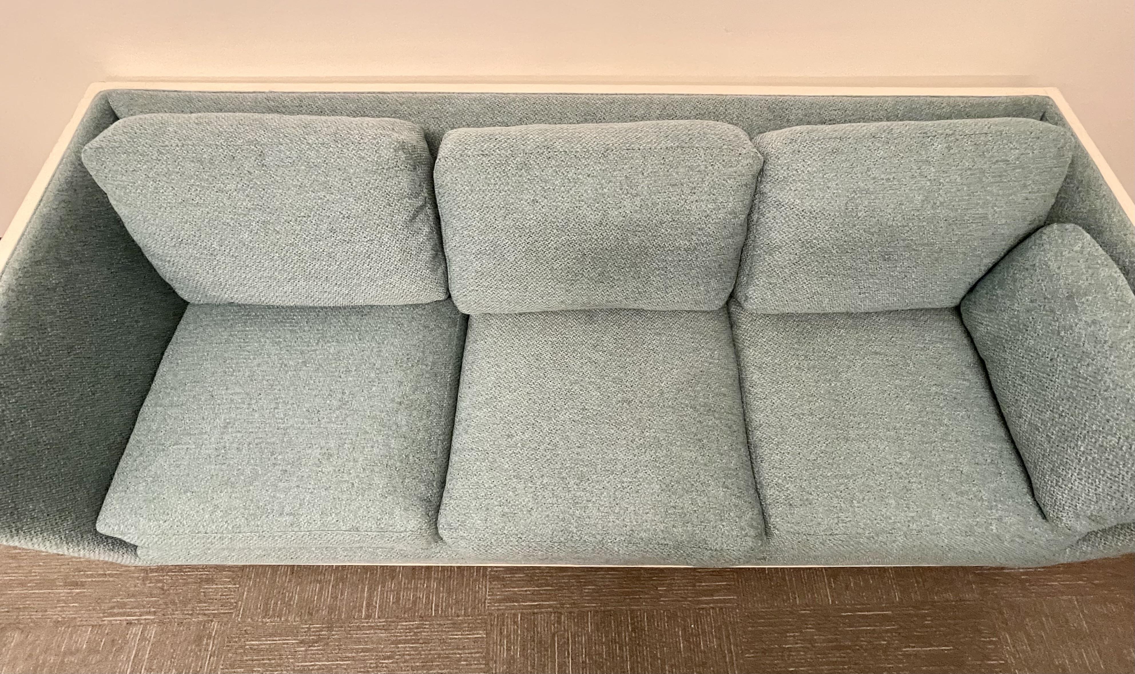 Milo Baughman Sofa, Couch, White Lacquered, Mid-Century Modern For Sale ...