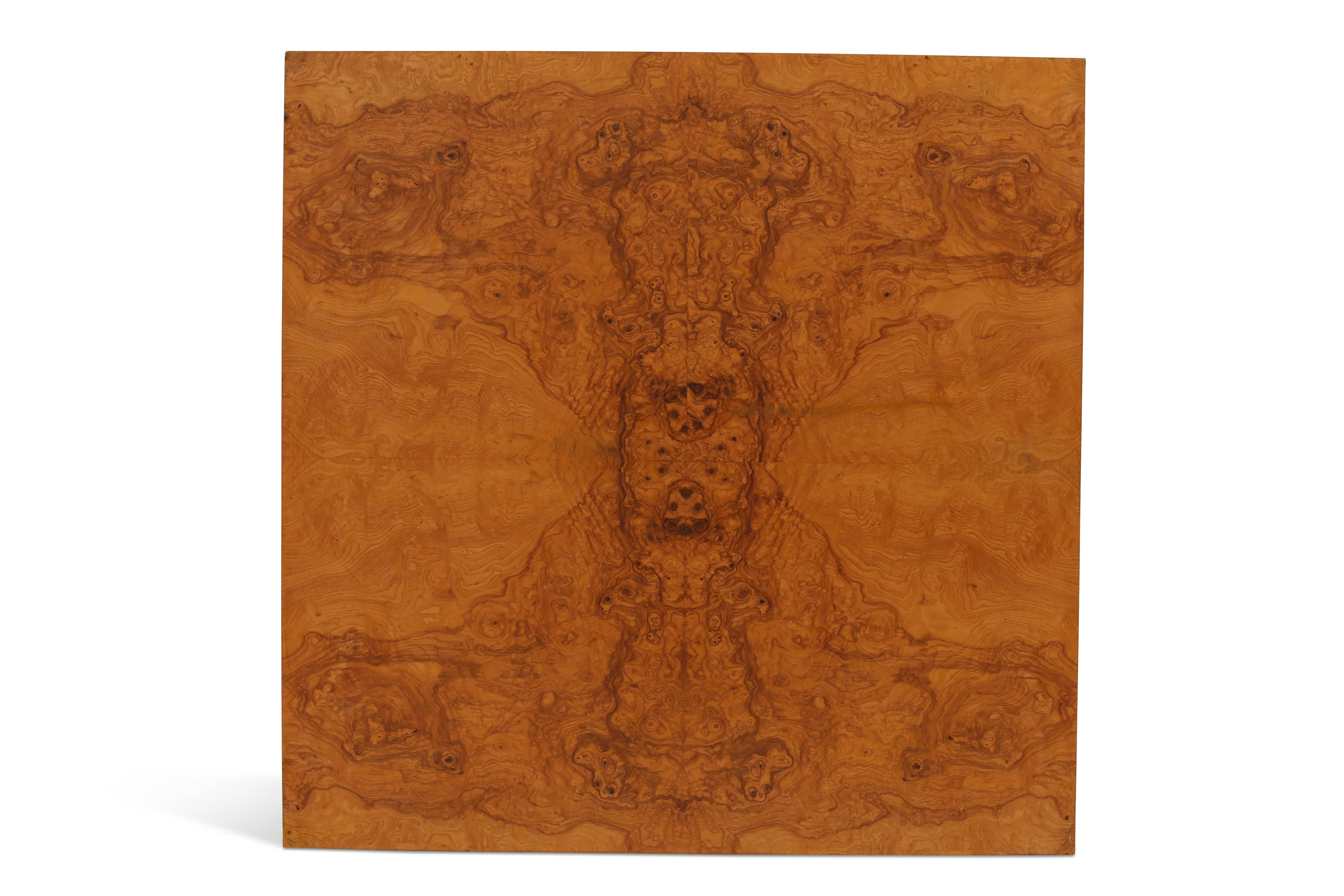 Milo Baughman Square Burl Cocktail Table at 1stDibs | milo baughman ...