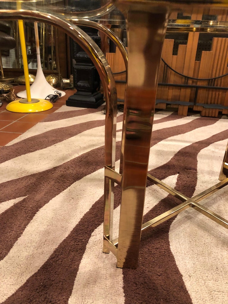Milo Baughman Style Brass and Glass Coffee Table at 1stDibs | milo ...