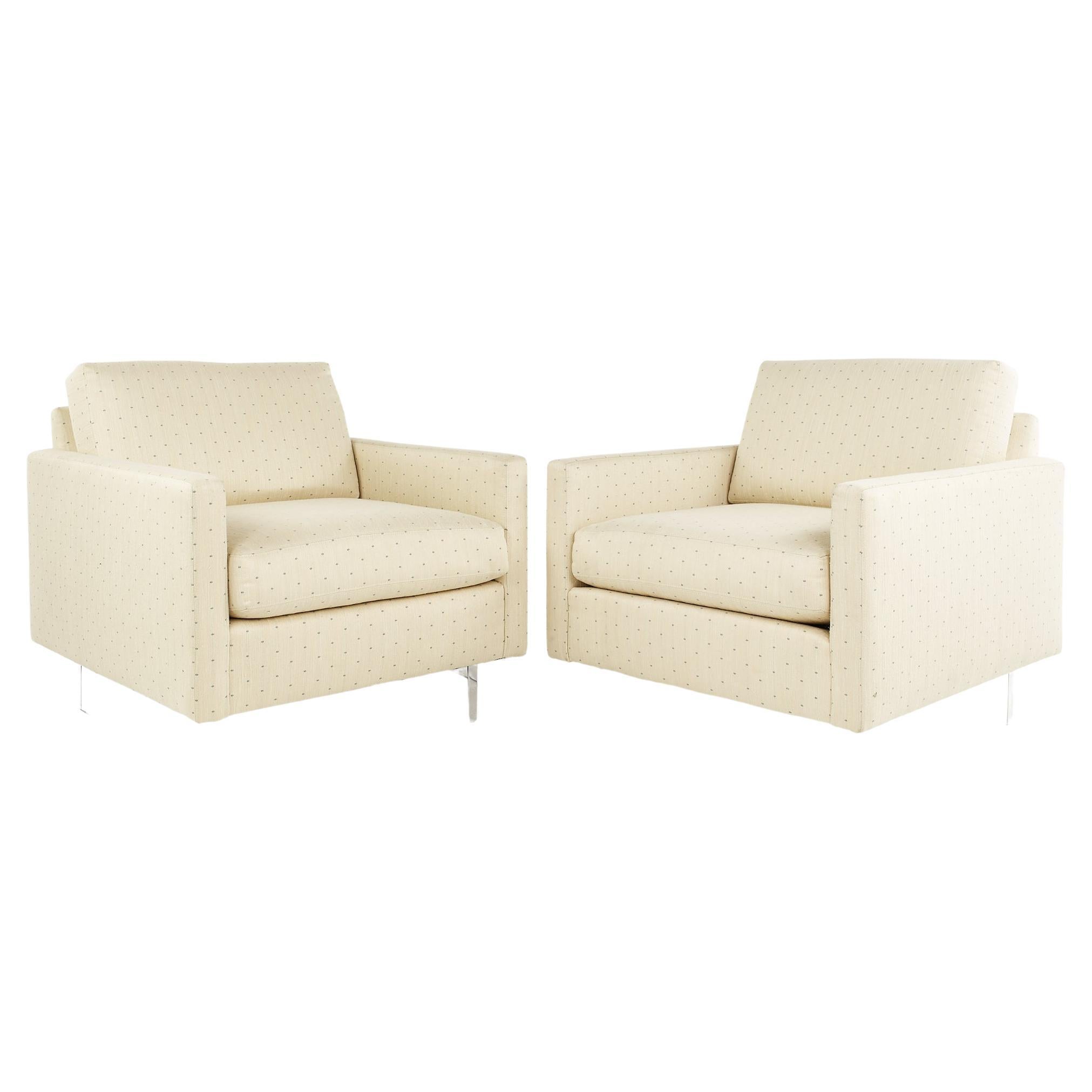 Milo Baughman Style Leather Lounge Chair and Recliner, circa 1965 at ...