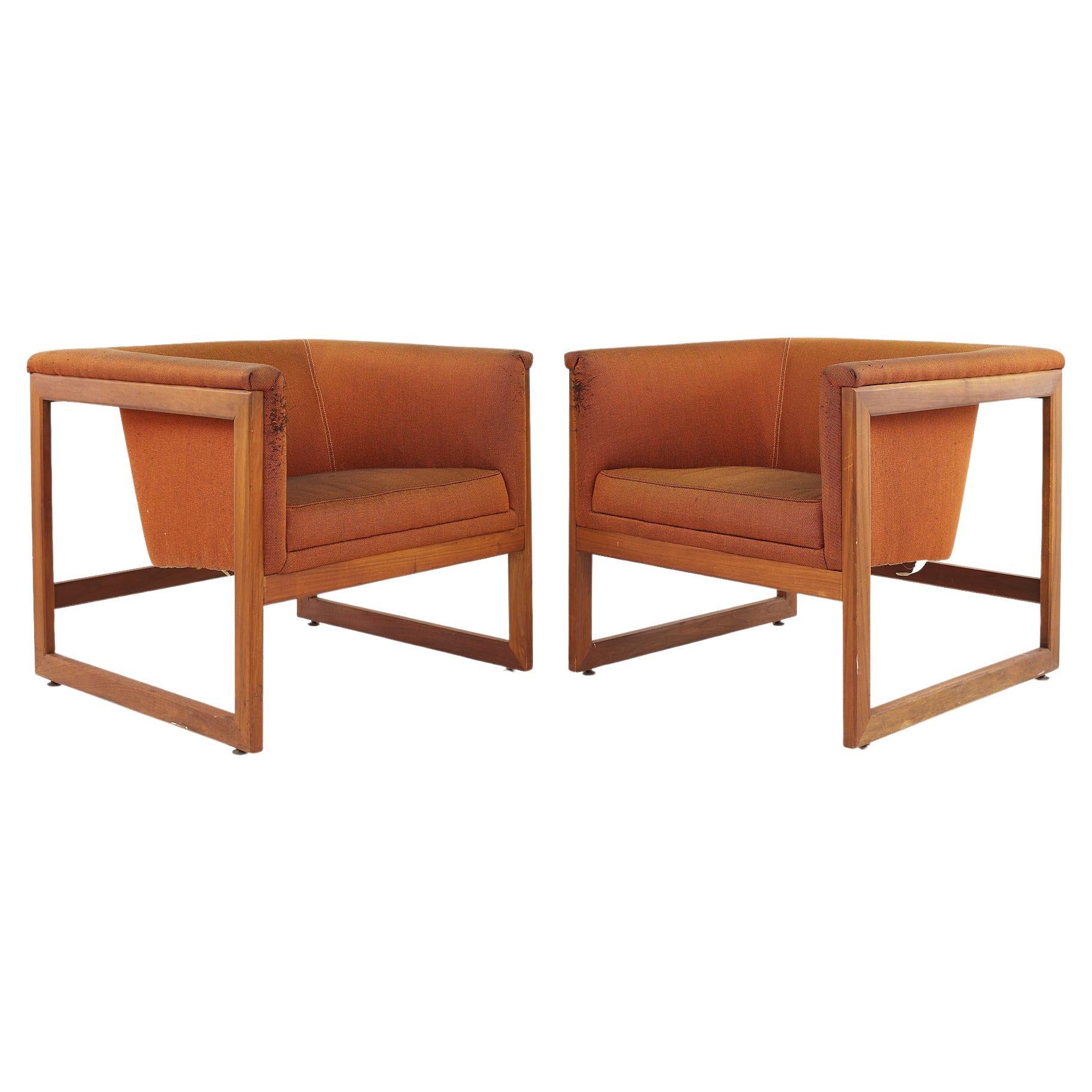 Fabulous Large Round Milo Baughman Sofa Lounge Chair Mid-century Modern ...