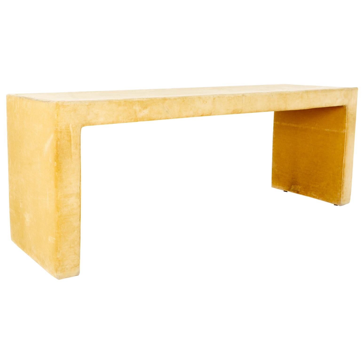 Sculptural Brass and Glass Console Table in Style of Milo Baughman For ...