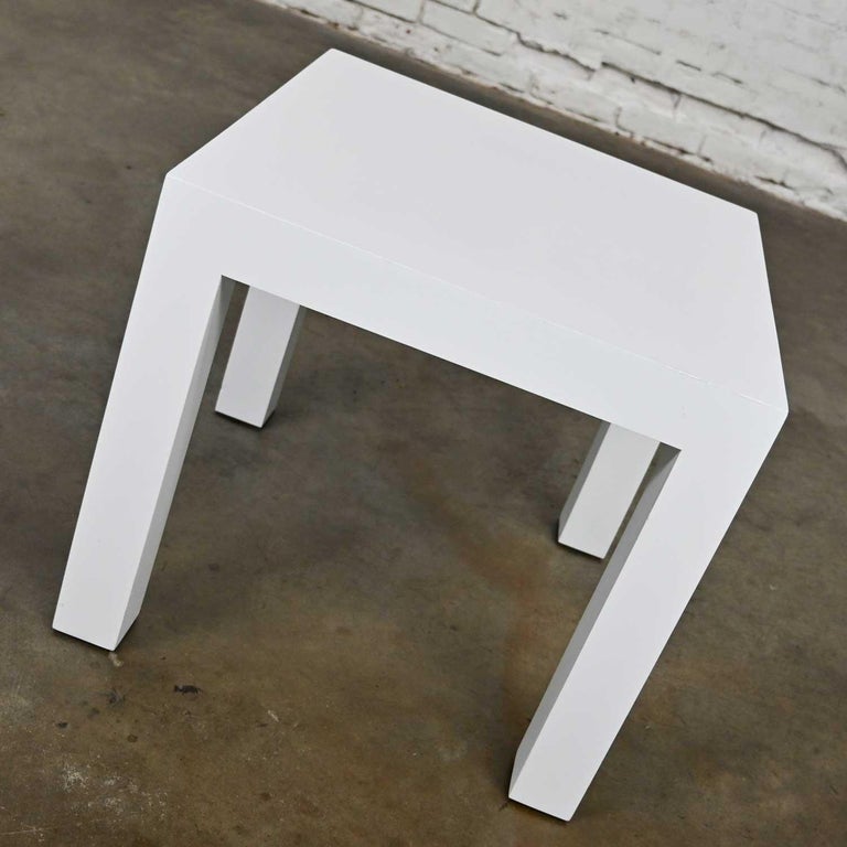 Milo Baughman Thayer Coggin Environment 70 Sq White Painted Parsons ...