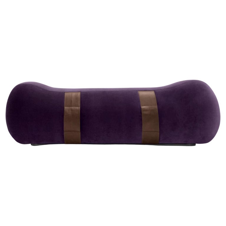Milo Bench, Violet/Creme Brulee For Sale at 1stDibs