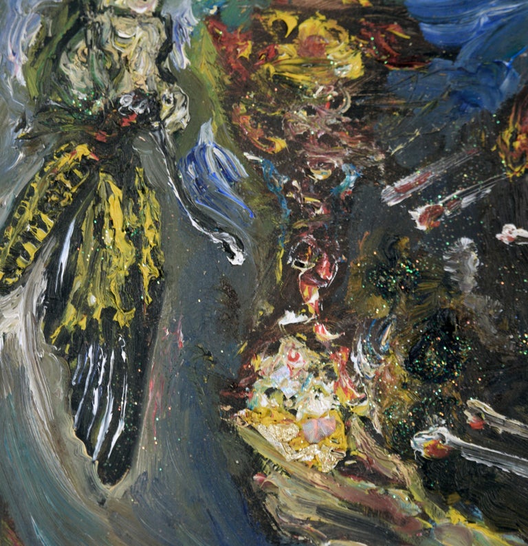 Milo Buck - Women and a Tiger Cub - Pop Art in Oil and Mixed Media on ...